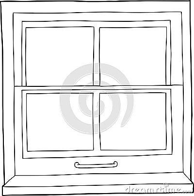 Outline Cartoon Window Stock Illustration - Image: 48711967