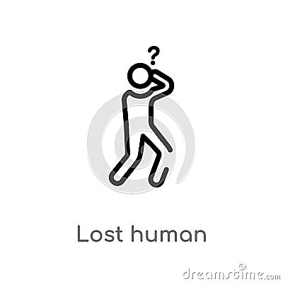 Lost Human Isolated Icon. Simple Element Illustration from Feelings ...
