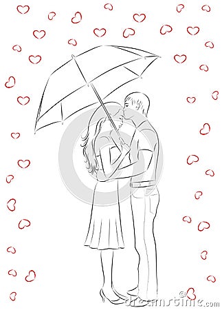 Outline Of Love. Royalty Free Stock Photography - Image: 10821217
