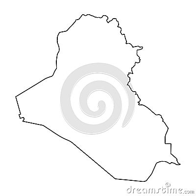 Outline Map Of Iraq Borders, Perfect For Educational Use Vector ...