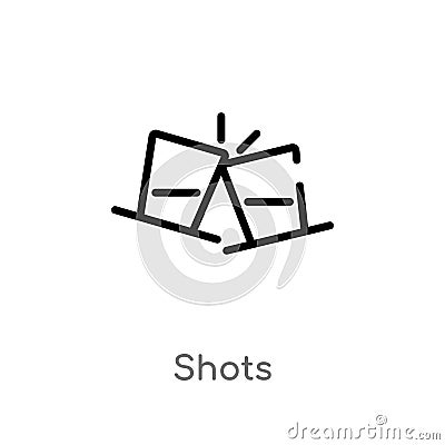 Outline Shots Vector Icon. Isolated Black Simple Line Element ...