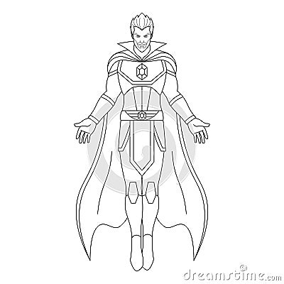 Outline Of A Superhero Cartoon | CartoonDealer.com #211702281