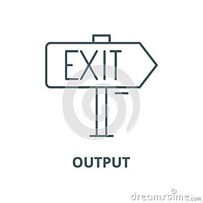 Output Vector Line Icon, Linear Concept, Outline Sign, Symbol ...