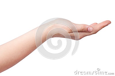 Outstretched Hand With The Palm Stock Photo - Image: 25017760