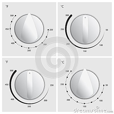 Oven Dial Vector Stock Vector - Image: 45402373