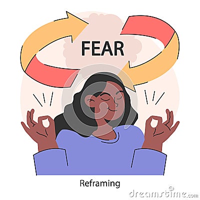 Overcoming Fears Strategy.. Transformative Process Of Reframing Stock ...