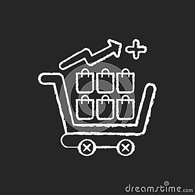Overconsumption Chalk White Icon On Black Background Vector ...