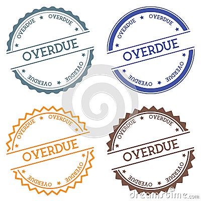 Overdue Badge Isolated On White Background. Vector Illustration ...