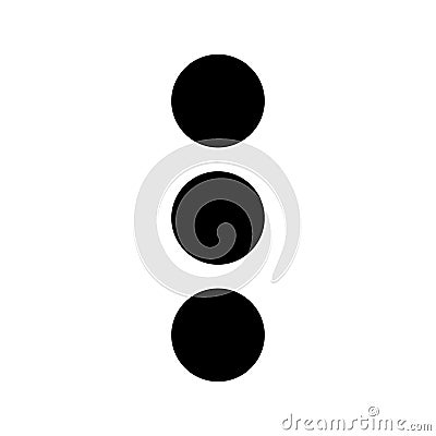 Overflow Menu Icon Vector Symbol Design Illustration | CartoonDealer ...