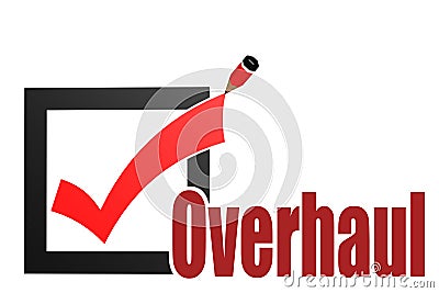 Overhaul Word With Check Mark And Pencil Royalty-Free Stock Photography ...