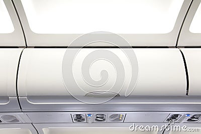 Overhead Locker On Civil Aircraft Stock Photo - Image: 54815710