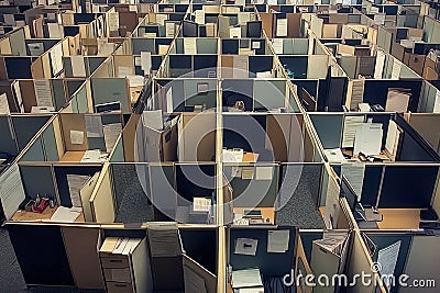 A View Of Cubicles In A Busy Office Royalty-Free Stock Image ...