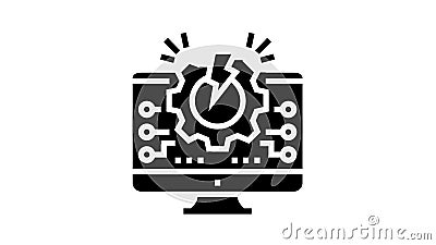 Overload System Line Icon Animation Stock Footage - Video of work ...