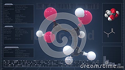 Overview of the Molecule of Lactic Acid on the Computer Screen ...