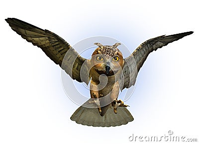 Owl Swooping Down - Includes Clipping Path Stock Photos - Image: 366143