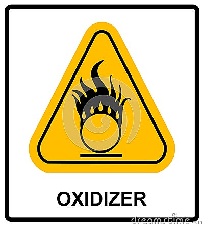 Oxidizing Warning Symbol Vector Illustration | CartoonDealer.com #78480878
