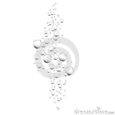 Oxygen Bubble Vector Illustration. Bubbles In Drinking Water ...