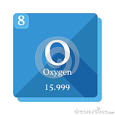 Oxygen Chemical Element. Periodic Table Of The Elements. Stock Vector ...
