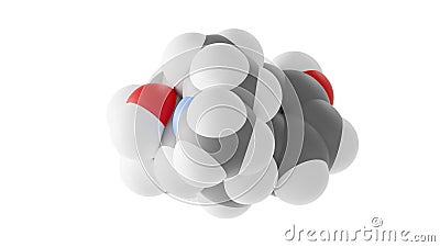 Oxymorphone Molecule, Numorphan, Molecular Structure, Isolated 3d Model ...