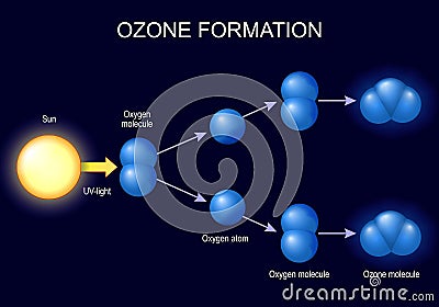 Ozone Formation Vector Illustration | CartoonDealer.com #289593124