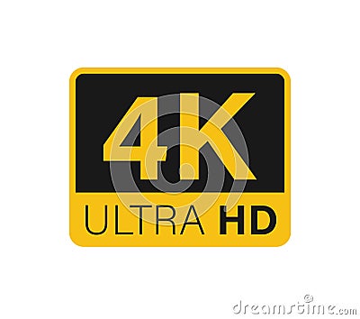 Ultra Hd And 4k Symbol, 4k Uhd Tv Sign Of High Definition Monitor ...