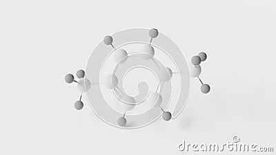 P-xylene Molecule 3d, Molecular Structure, Ball And Stick Model ...