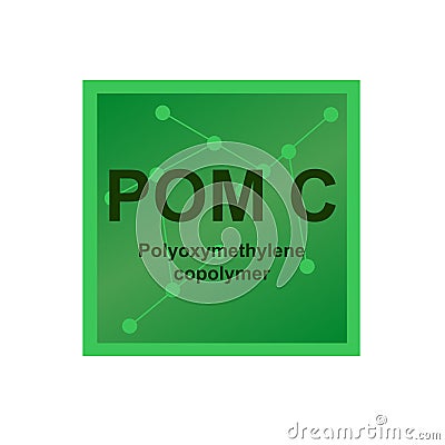Vector Symbol Of Polyoxymethylene Copolymer Or Acetal Copolymer POM C ...