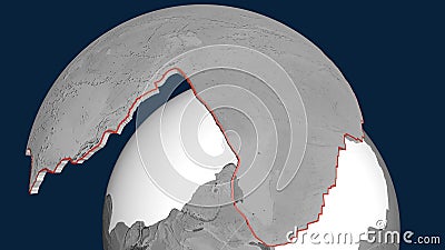 Pacific Tectonic Plate. Elevation Stock Video - Video of convection ...