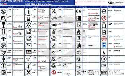 Package Marking Vector Set 50 Pcs Official ISO 7000 Package Handling ...