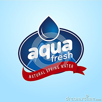 Packaged Natural Mountain Spring Water Logo Design Label Template ...