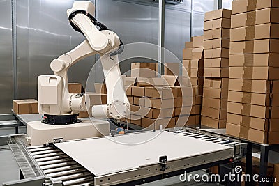 Packaging And Sorting Robot, Autonomously Placing Packages Into ...