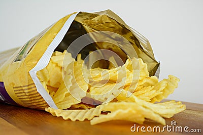 A Packet Of Crinkle Cut Chips Royalty-Free Stock Photo | CartoonDealer ...