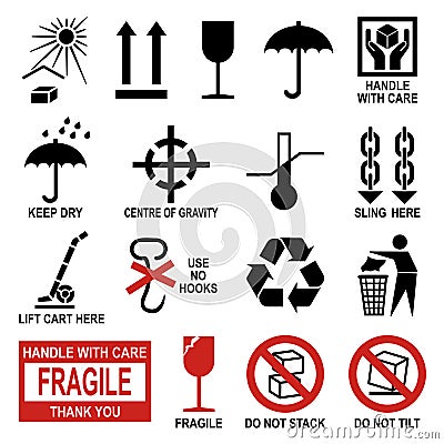 Packing And Shipping Symbols Stock Photography - Image: 1949982