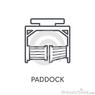 Paddock Linear Icon. Modern Outline Paddock Logo Concept On Whit Vector ...