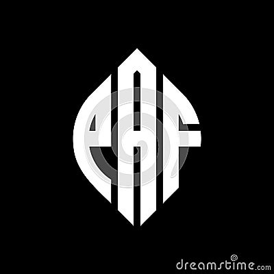 PAF Circle Letter Logo Design With Circle And Ellipse Shape. PAF ...