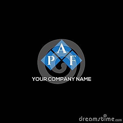 PAF Letter Logo Design On BLACK Background. PAF Creative Initials ...