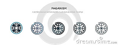 Paganism Icon In Different Style Vector Illustration. Two Colored And Black Paganism Vector ...