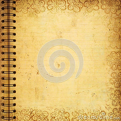 Page From Old Grunge Notebook Royalty Free Stock Photo - Image: 6268795