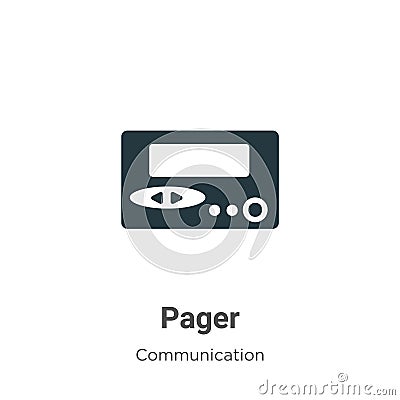 Pager Vector Icon On White Background. Flat Vector Pager Icon Symbol ...