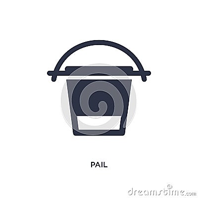 Pail Icon On White Background. Simple Element Illustration From ...