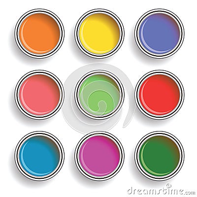 Paint Can Color Palette Vector Illustration | CartoonDealer.com #47331024