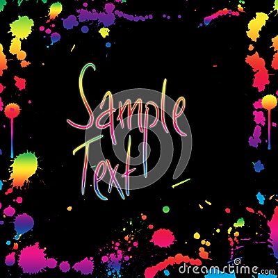 Paint Splatter Vector Border Royalty Free Stock Photography - Image ...