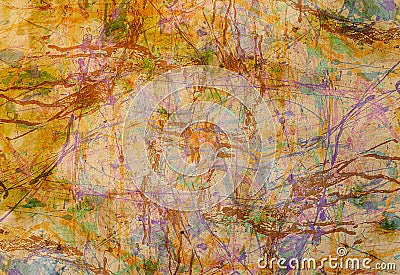 Paint Splattered Vintage Paper Texture. High Resolution Abstract Color ...