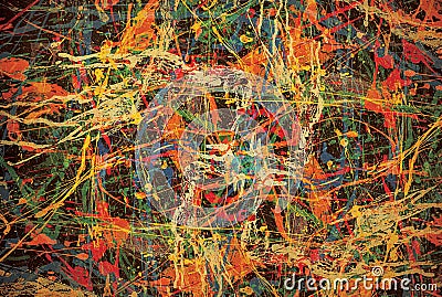 Paint Splattered Vintage Paper Texture. High Resolution Abstract Color ...