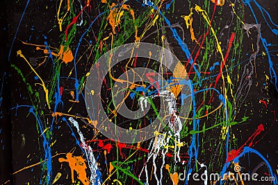 Paint Splattered Wall Texture. High Resolution Abstract Color ...