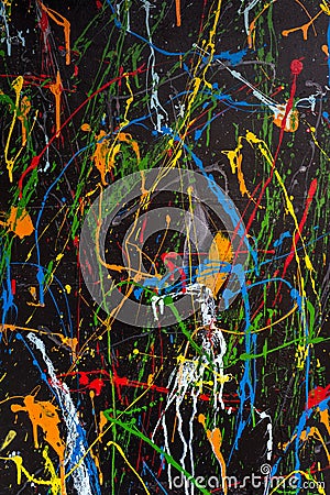 Paint Splattered Wall Texture. High Resolution Abstract Color ...