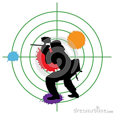 Paintball Target Cartoon Vector | CartoonDealer.com #14785793