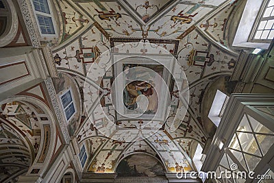 The Painted Ceiling Of Villa Scassi - Imperiale Of Genoa, Italy ...