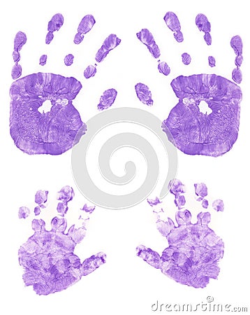 Painted Purple Hands Royalty Free Stock Photos - Image: 299028