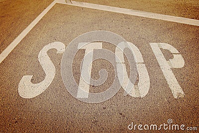 Painted STOP Sign Royalty-Free Stock Image | CartoonDealer.com #44530282